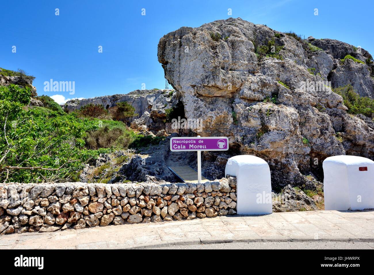 Cala Morell Necropolis Menorca Minorca Stock Photo - Alamy