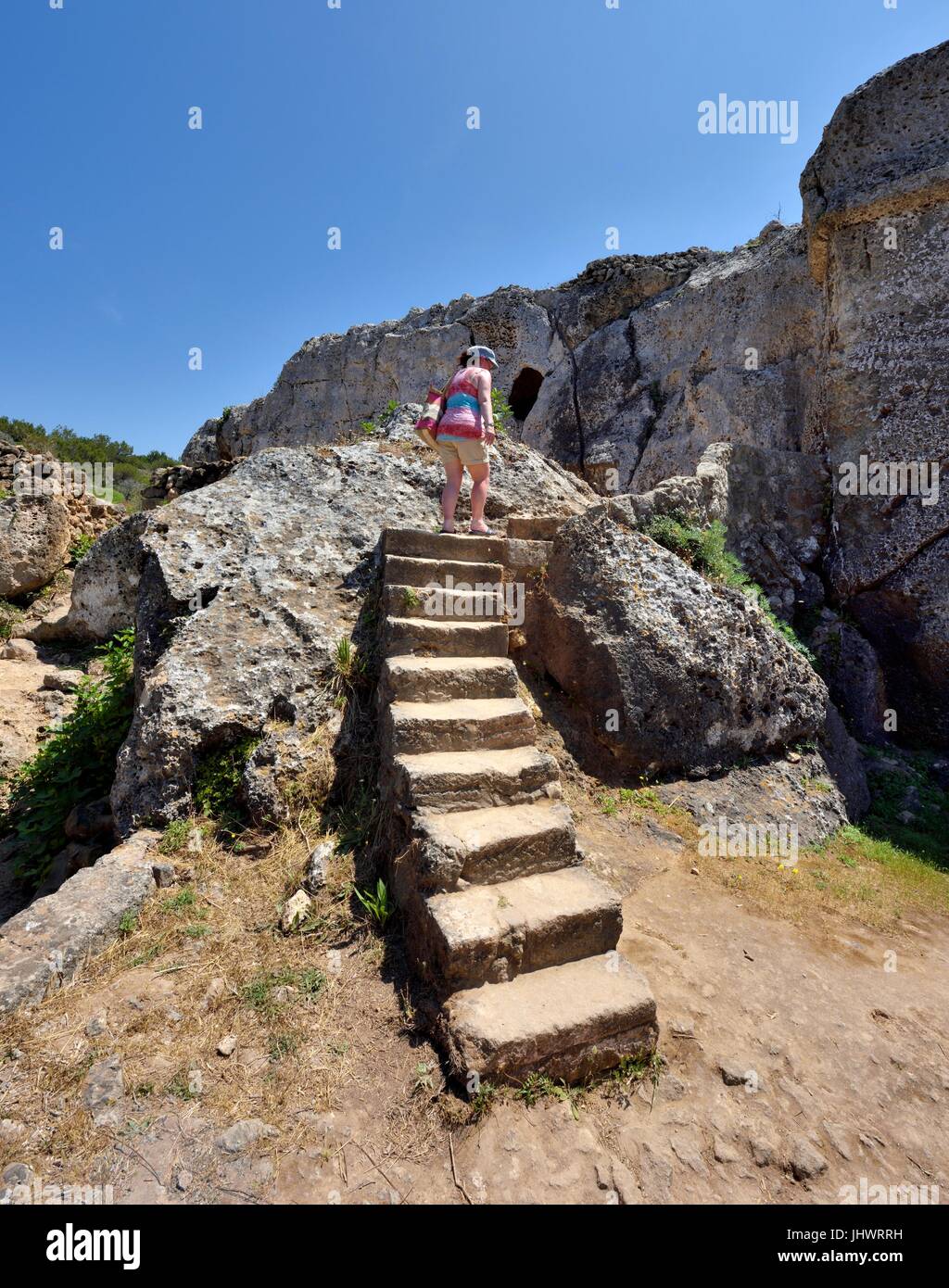 Cala Morell Necropolis Menorca Minorca Stock Photo - Alamy