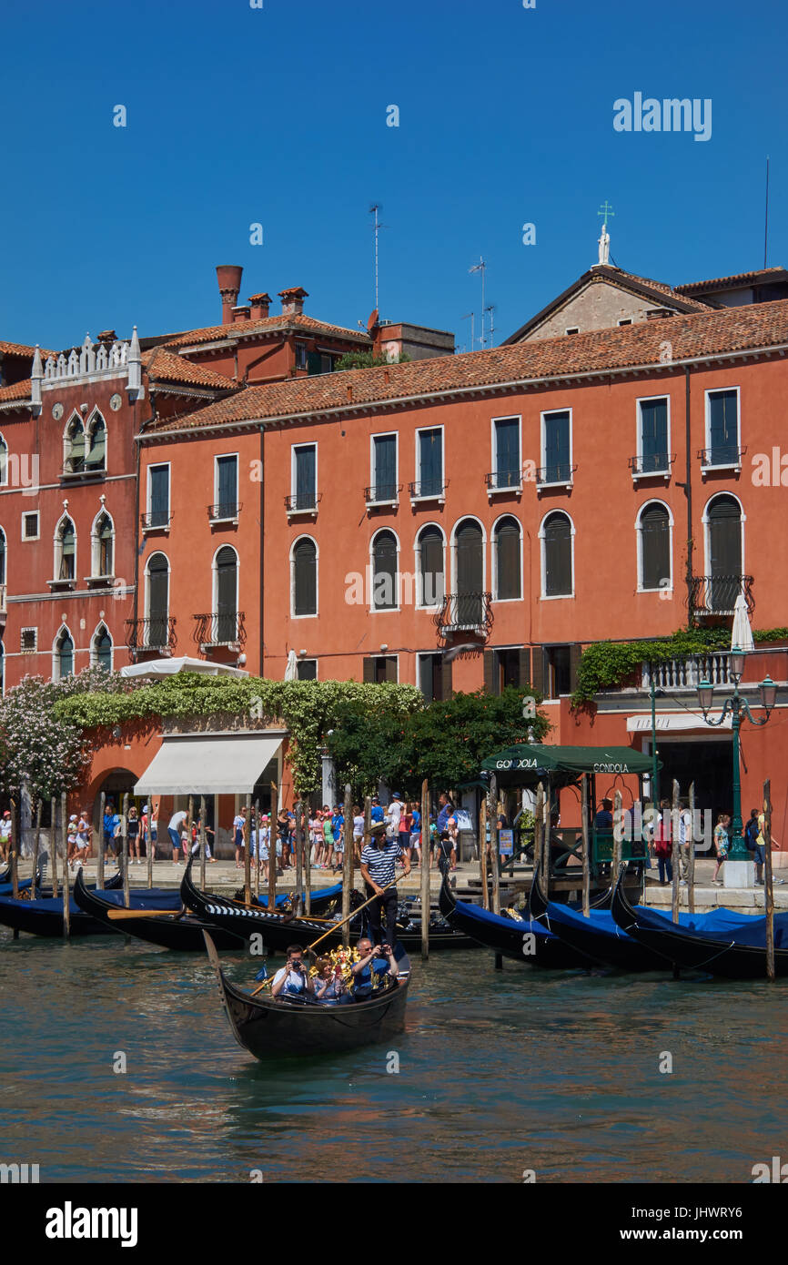 Boats and building along the Grand Canal. Venice. Italy Stock Photo - Alamy