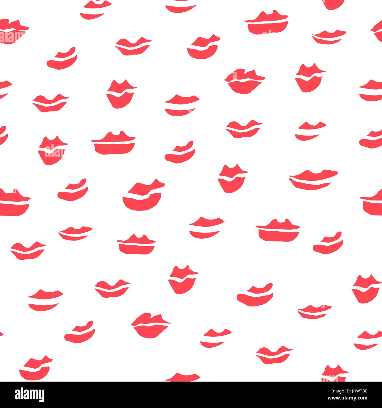 Seamless Many Red Lips Pattern Stock Vector Image & Art - Alamy