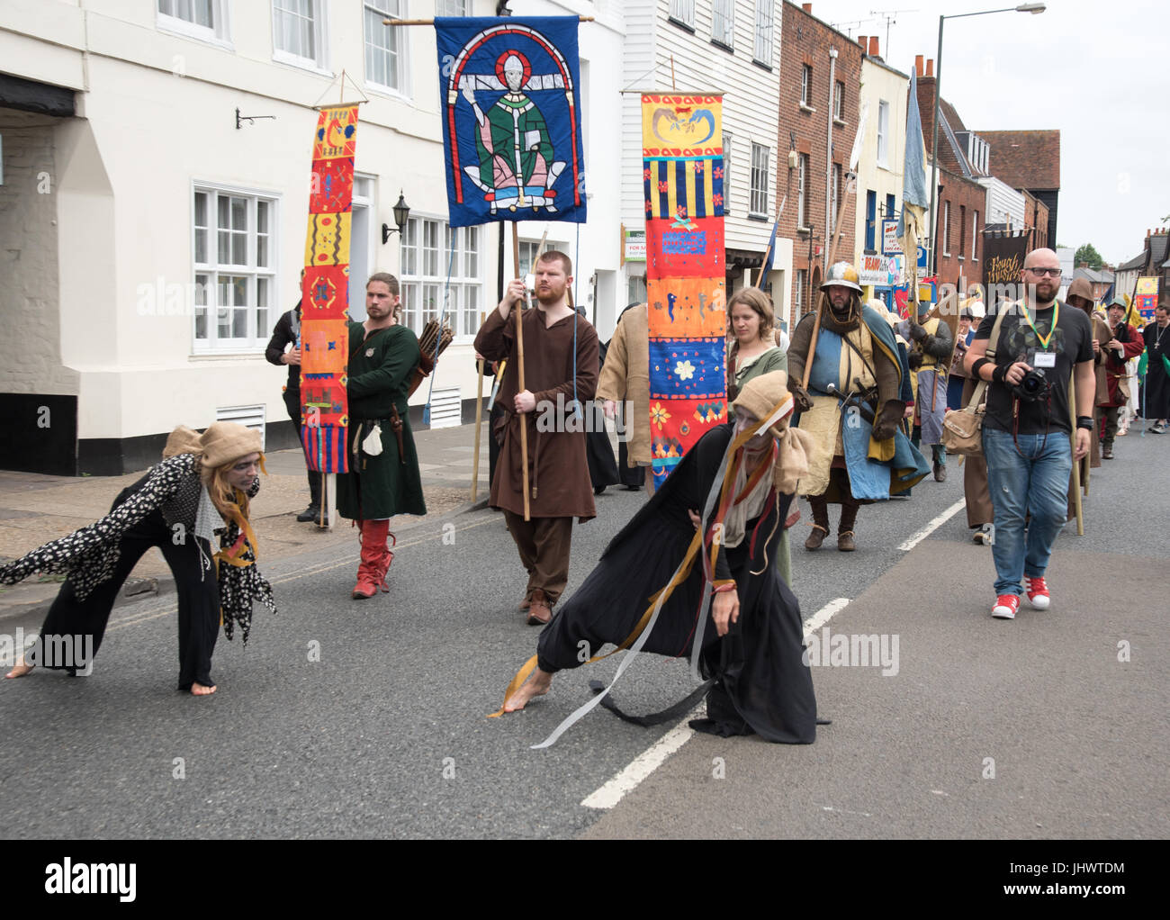 Canterbury, Kent, United Kingdom - 8 July 2017: People parading at the ...