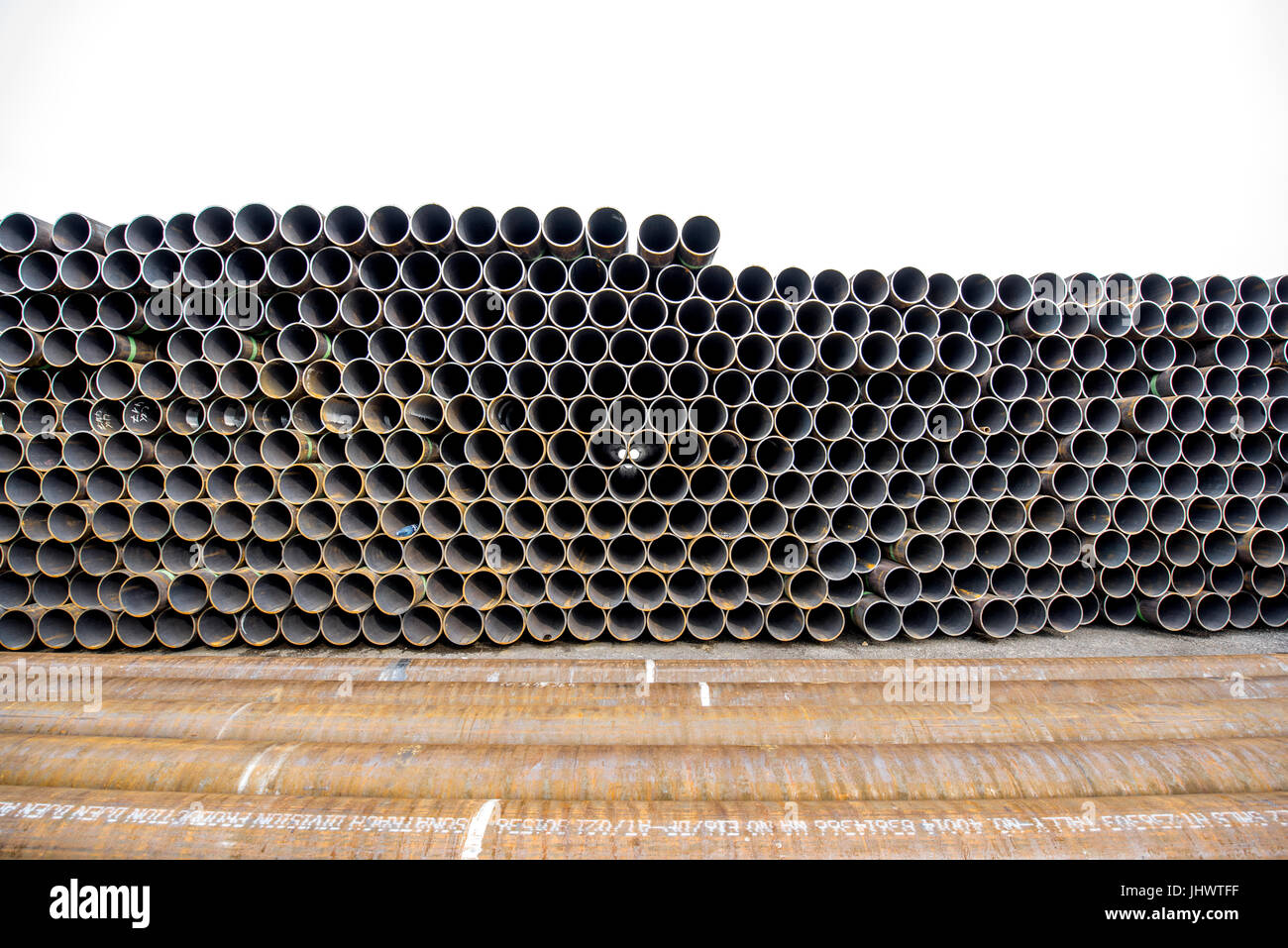 Pile of rusty pipes Stock Photo - Alamy