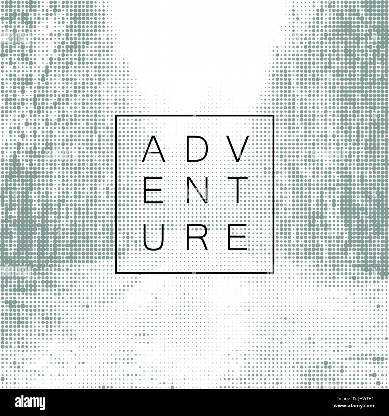 Adventure poster design yemplate. Halftone background with road image ...