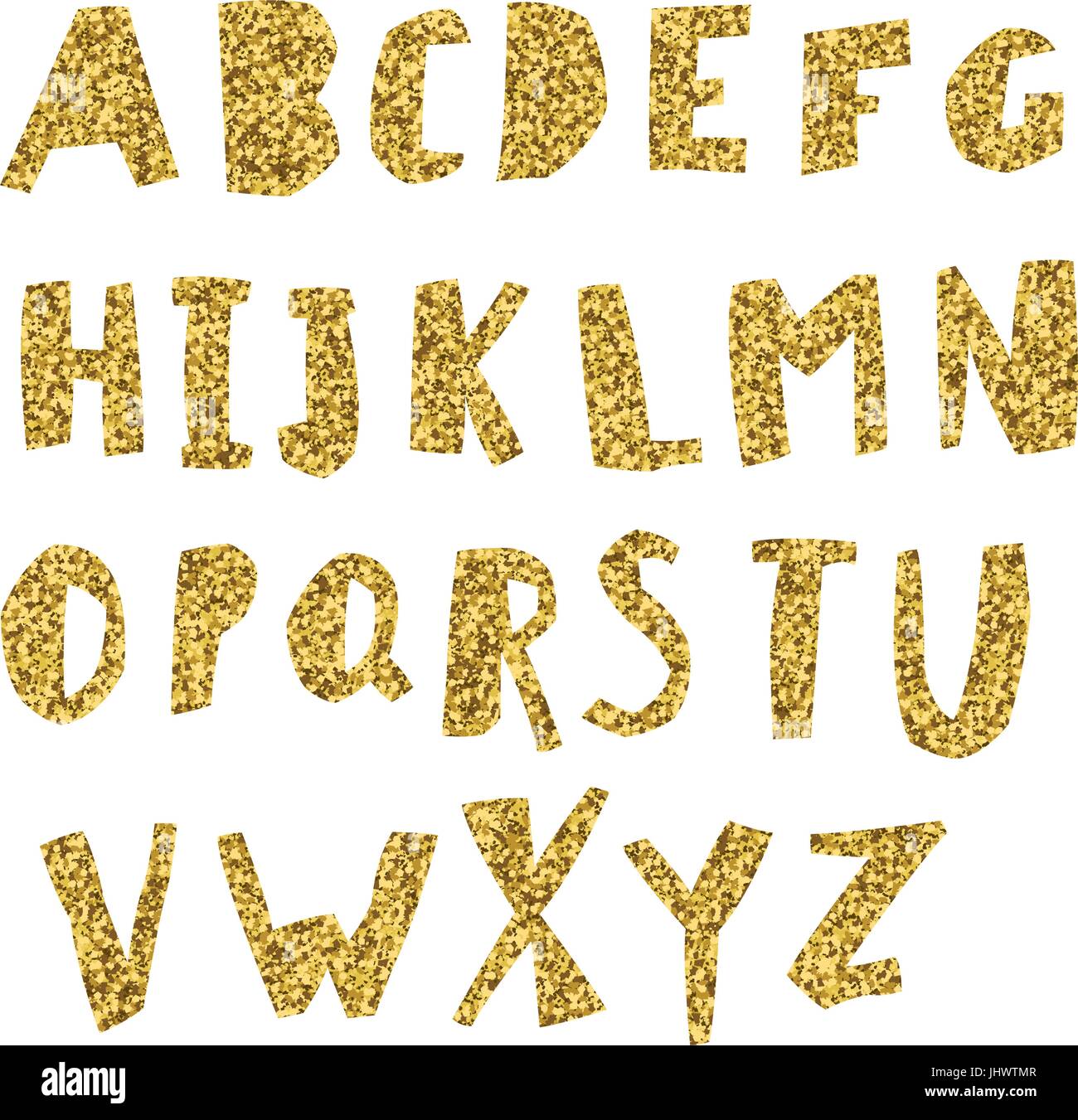Gold alphabet Stock Vector Images - Alamy