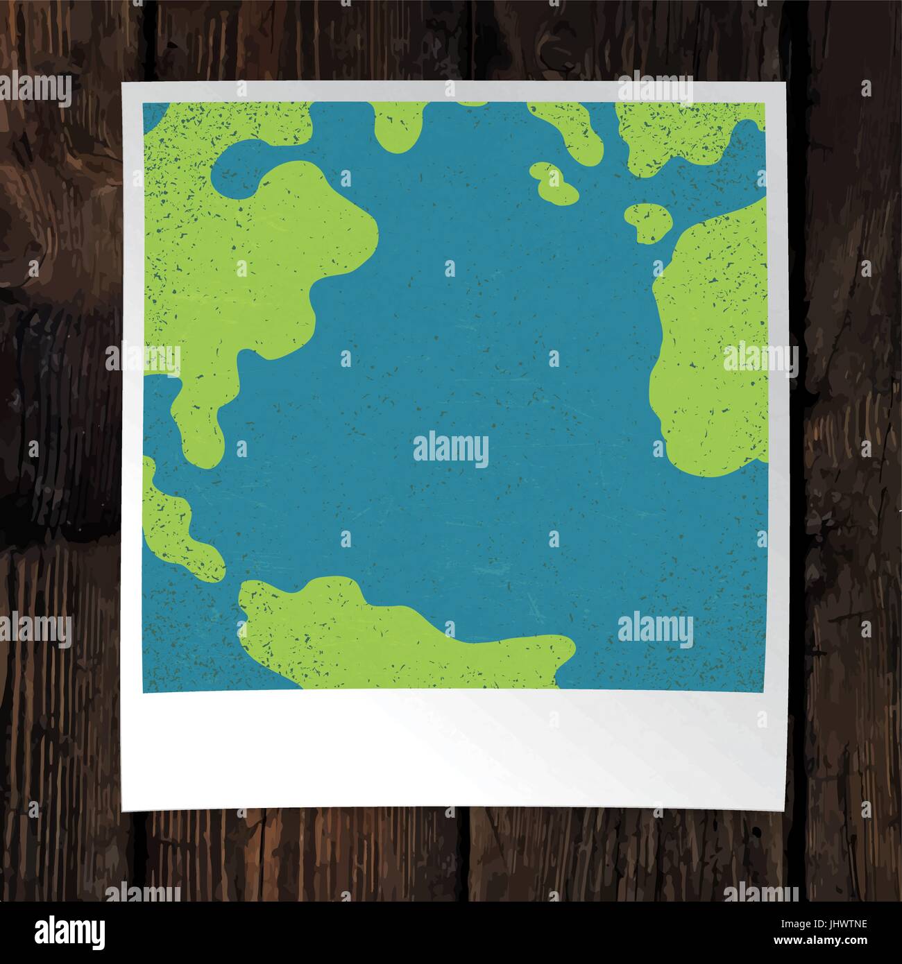 Photo frame with Earth snapshot closeup. Earth day concept. With space ...