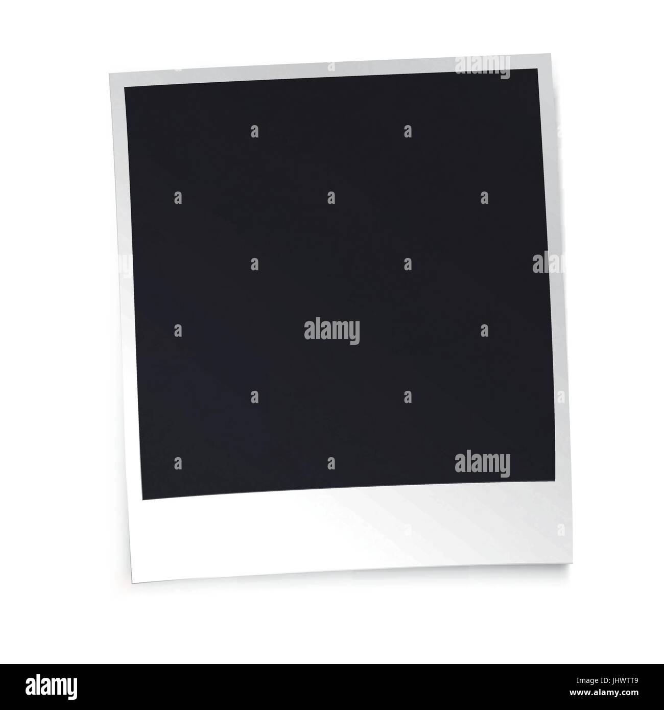 Photo frame with shadow on white background. Design template Stock ...