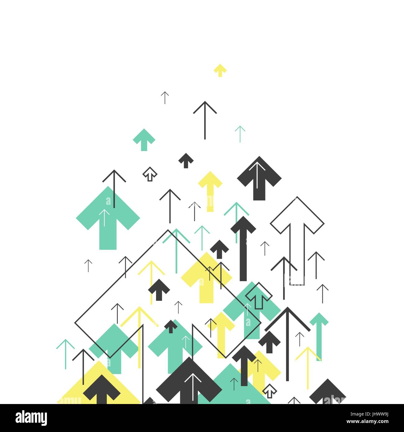Abstract Success Concept. Growing arrows Illustration. Motion Up ...