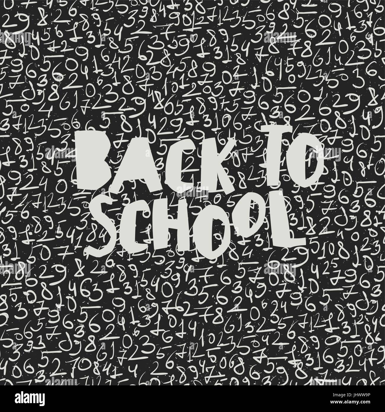 Back to school poster design with seamless numbers pattern background ...