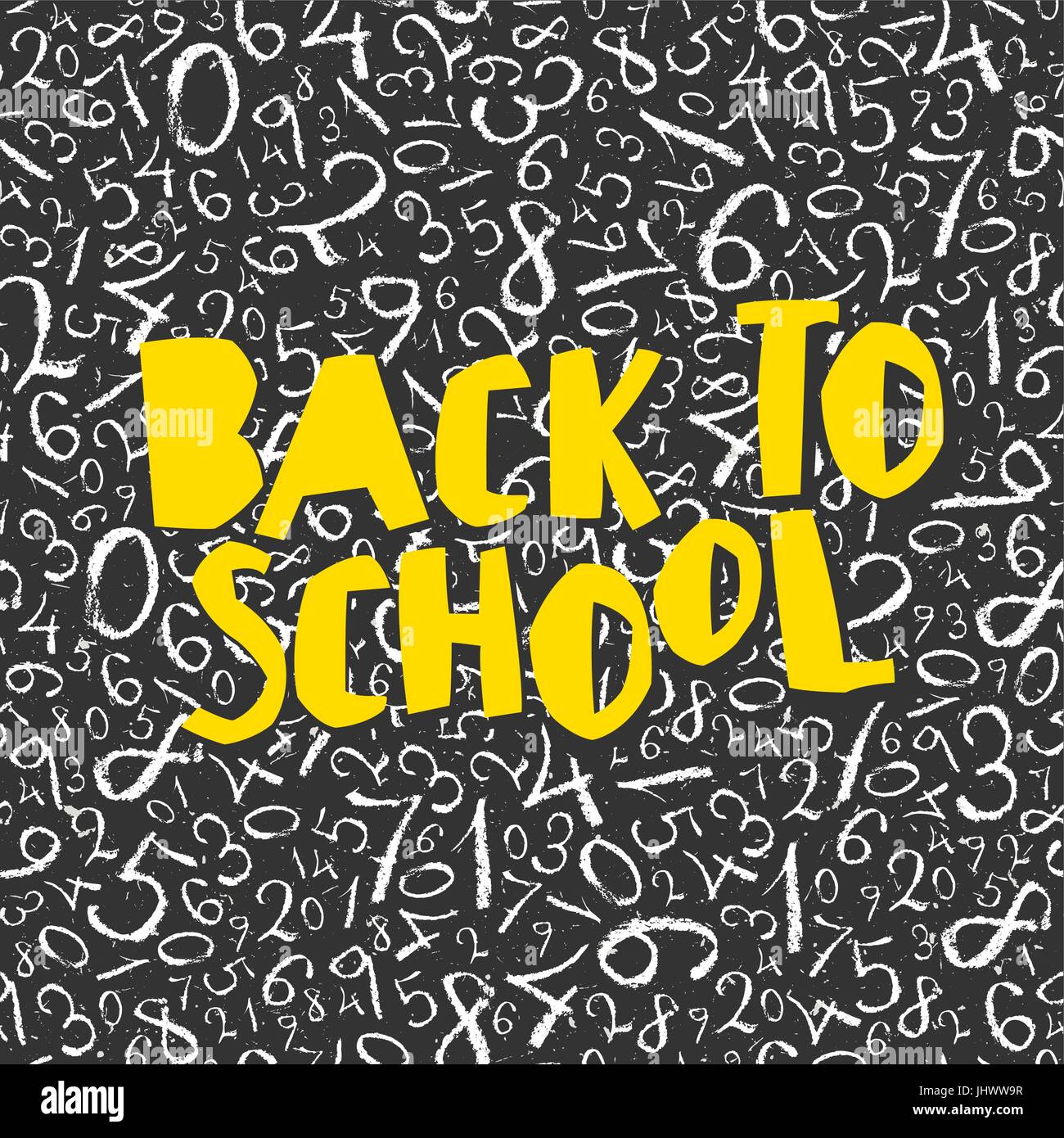 Back to school poster design with numbers pattern background Stock ...