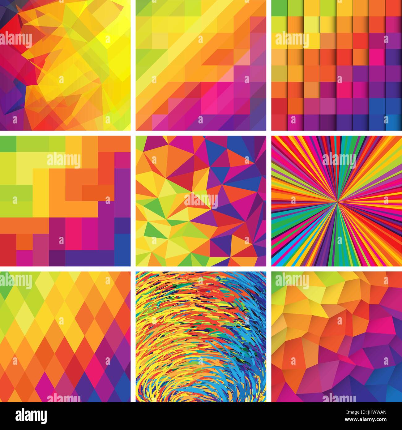 Colorful abstract backgrounds. Vector set of design elements Stock ...