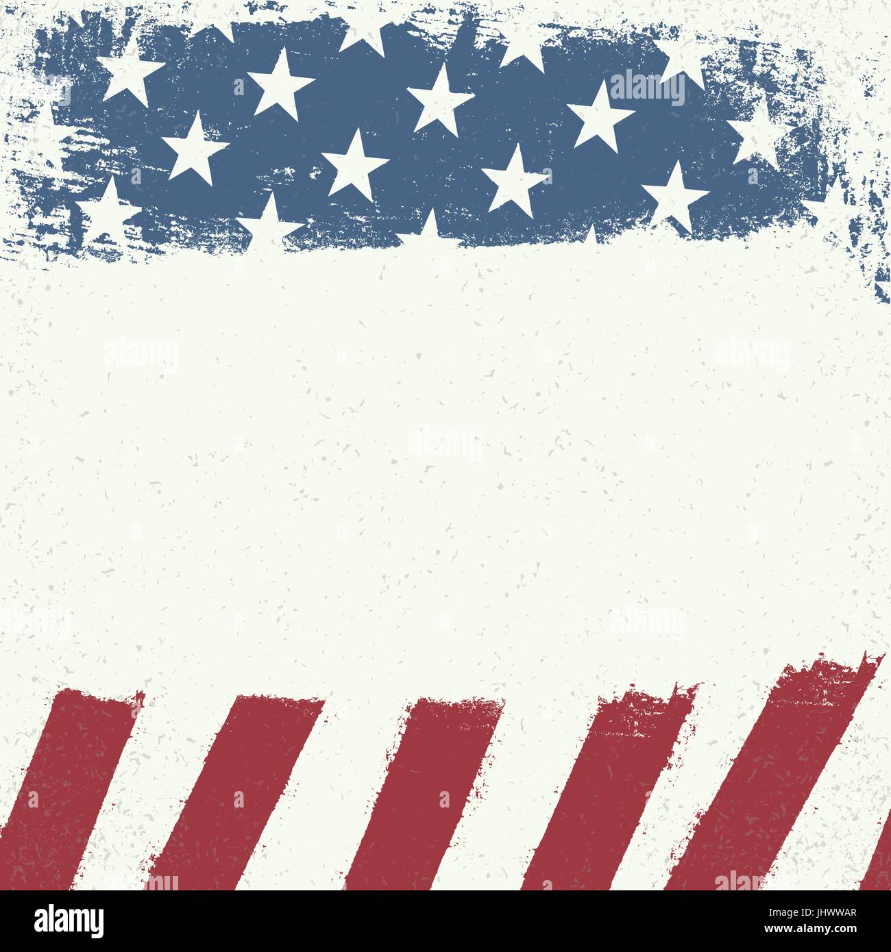 Empty white grunge canvas on american flag background. Patriotic design ...
