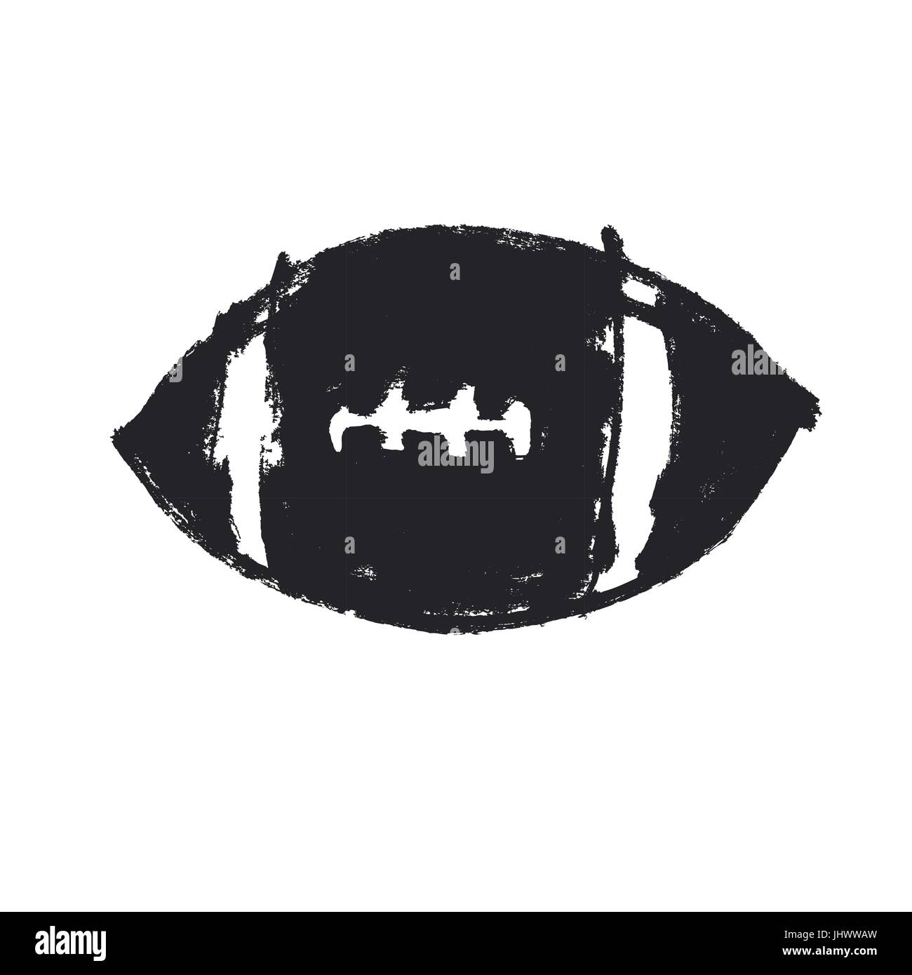 Grunge American football ball. Football vector icon Stock Vector Image ...