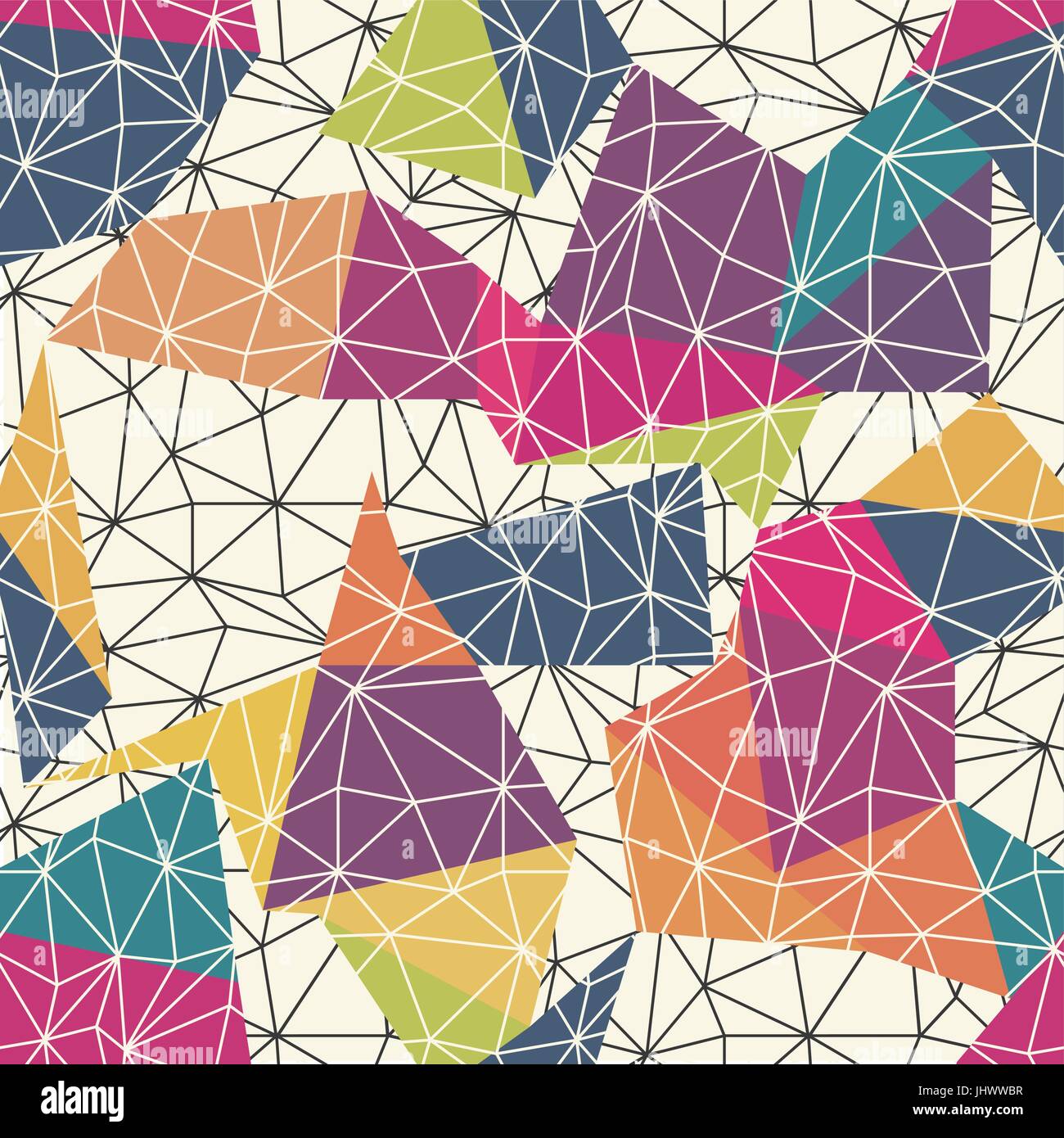 Wireframe Abstract Surface Seamless Pattern Stock Vector Image & Art ...