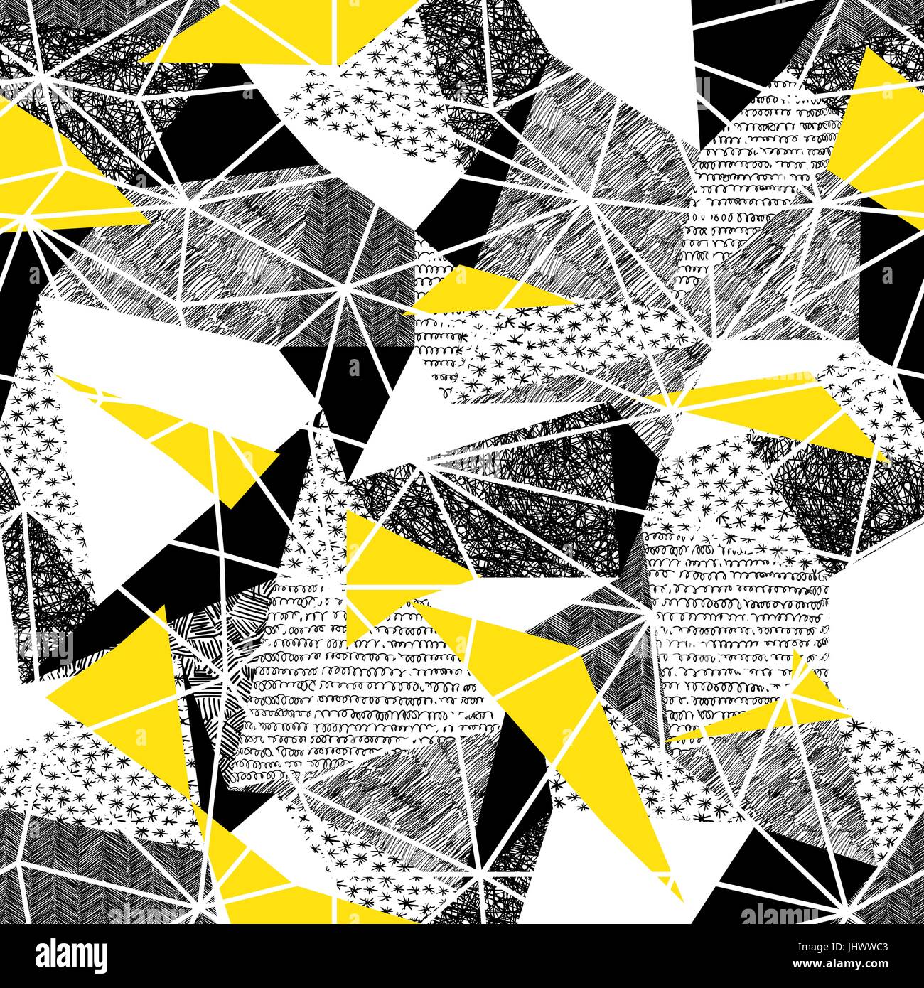 Geometric seamless pattern in retro style. Vintage background.Triangles ...