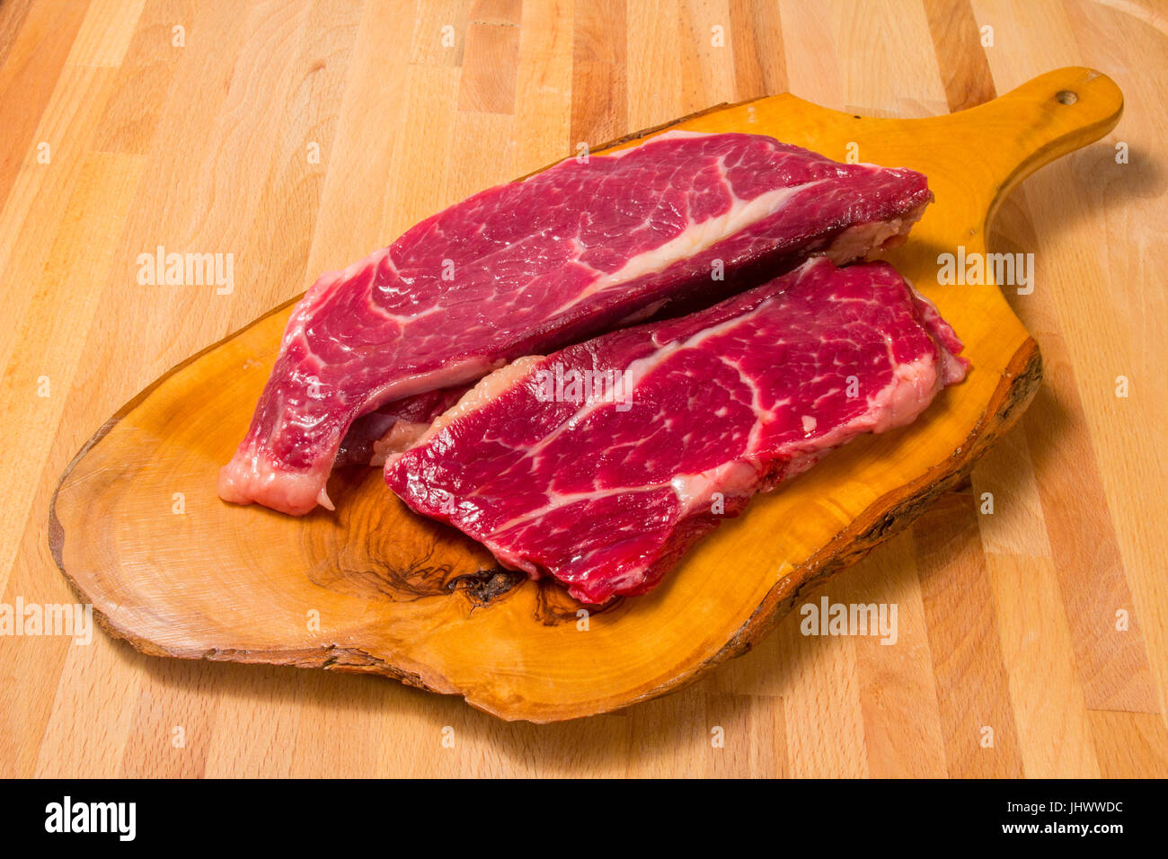 Maminha de alcatra - Raw fresh meat ready for cooking on dark wooden ...