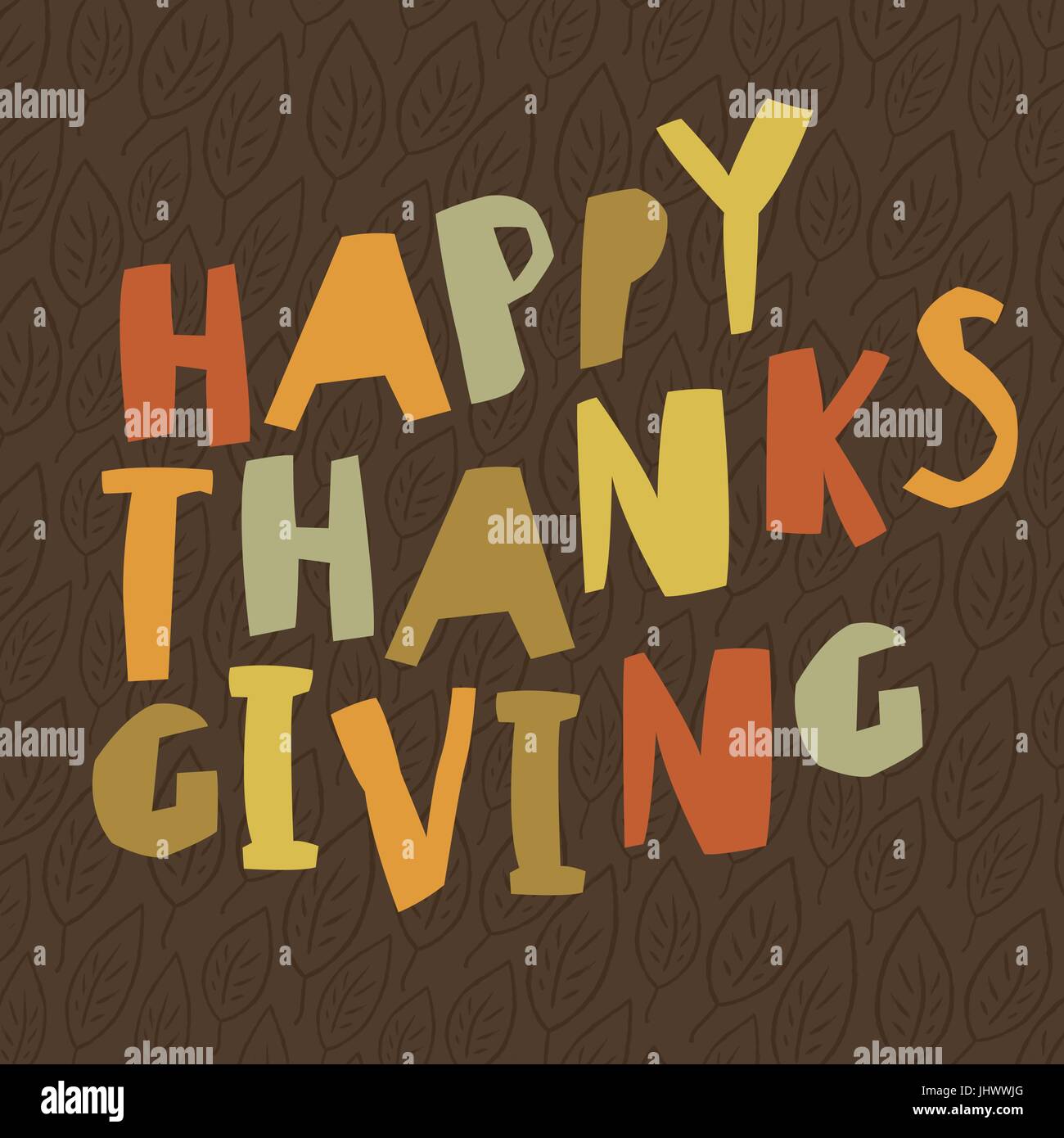 Happy Thanksgiving design. For holiday greeting cards designs. Simple ...