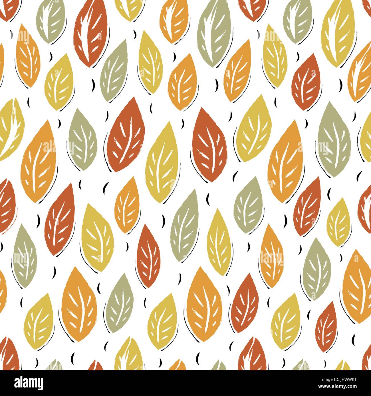 Autumn abstract leaves seamless pattern background Stock Vector Image ...