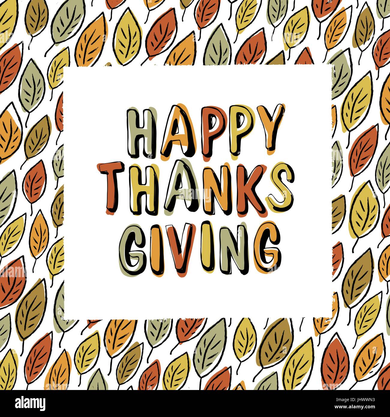 Happy Thanksgiving postcard design. Autumn fall. For Autumn and ...