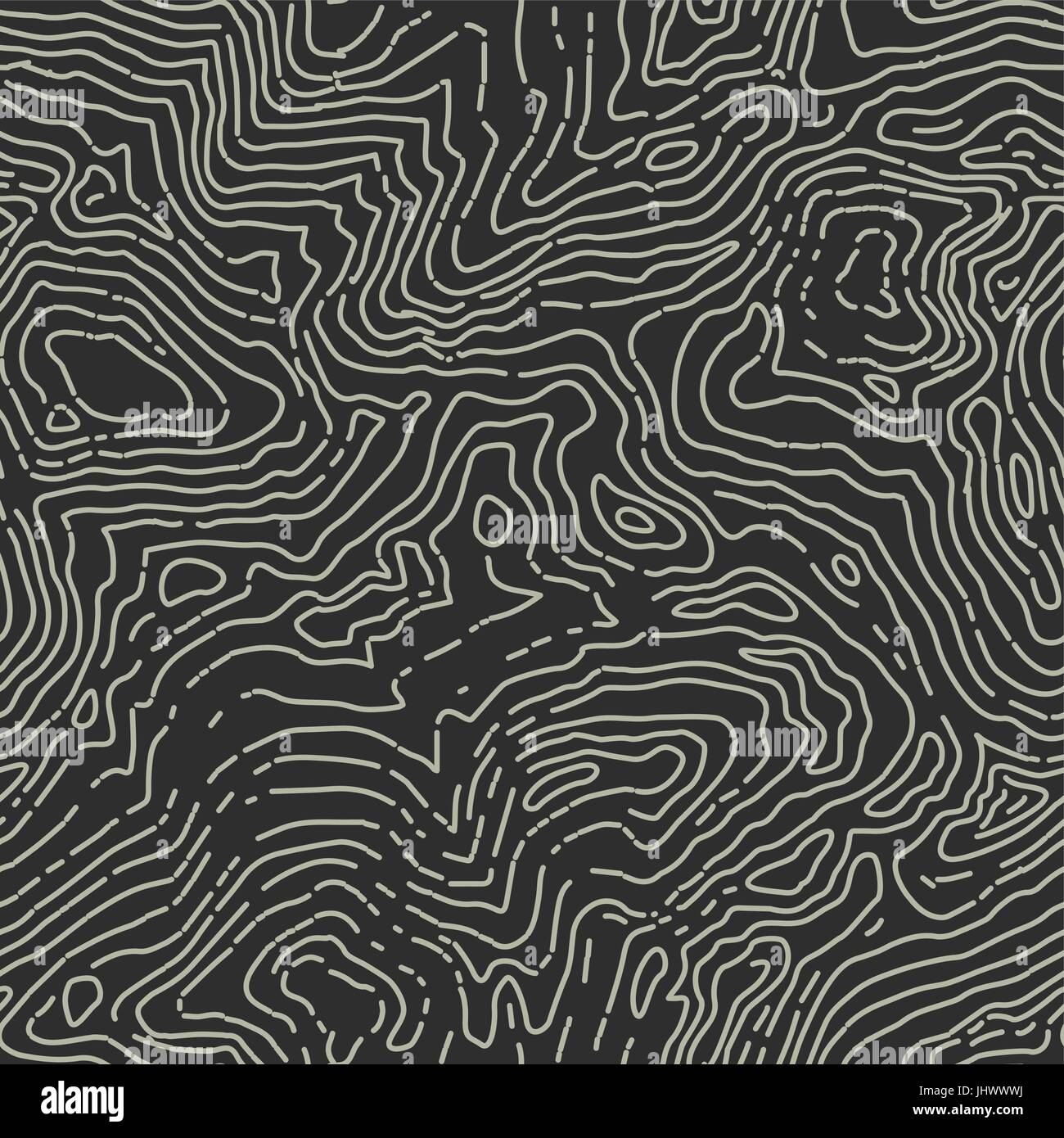 Seamless topographic contour map pattern. Vector seamless background ...