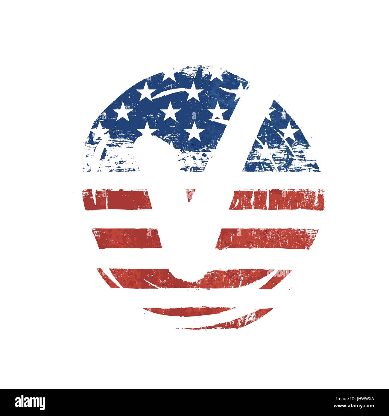 Voting mark. American lag background. Vote grunge vector symbol. Voting ...