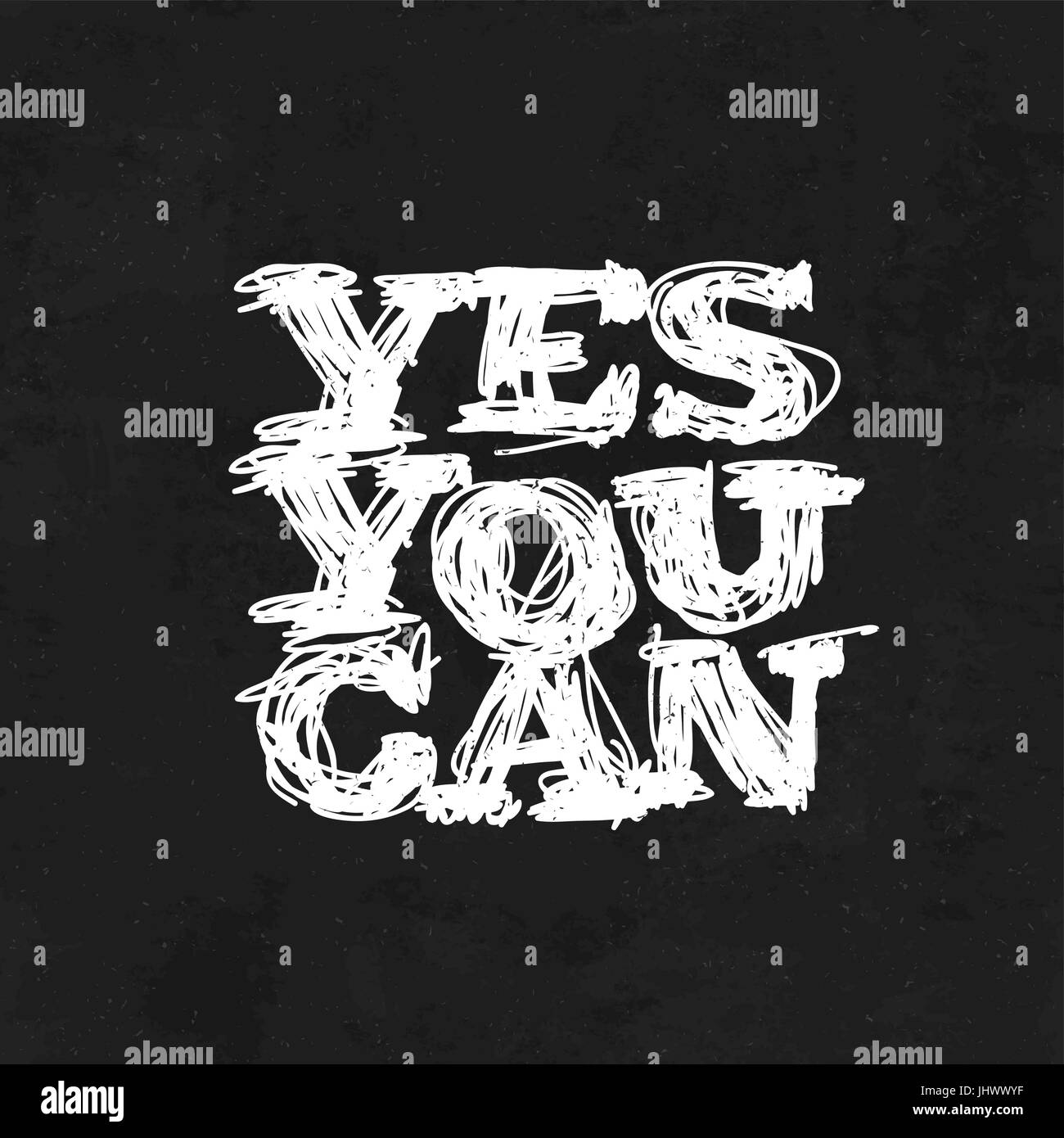 Yes can motivational text Stock Vector Images - Alamy
