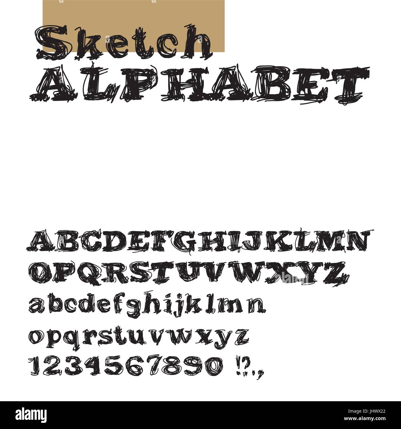 Sketch alphabet hi-res stock photography and images - Alamy