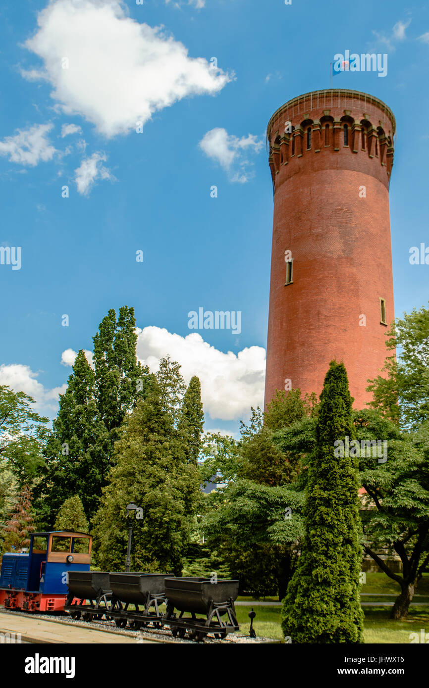 Warsaw historic water supply installation. Water tower inside Stock ...