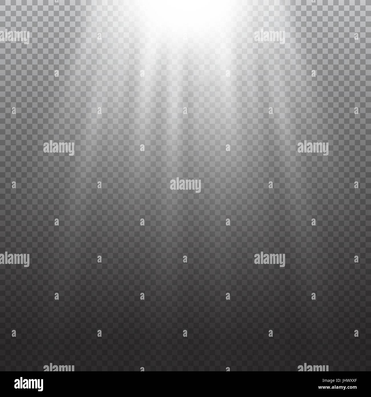 Light effect. Rays burst light. Vector illustration on transparent ...