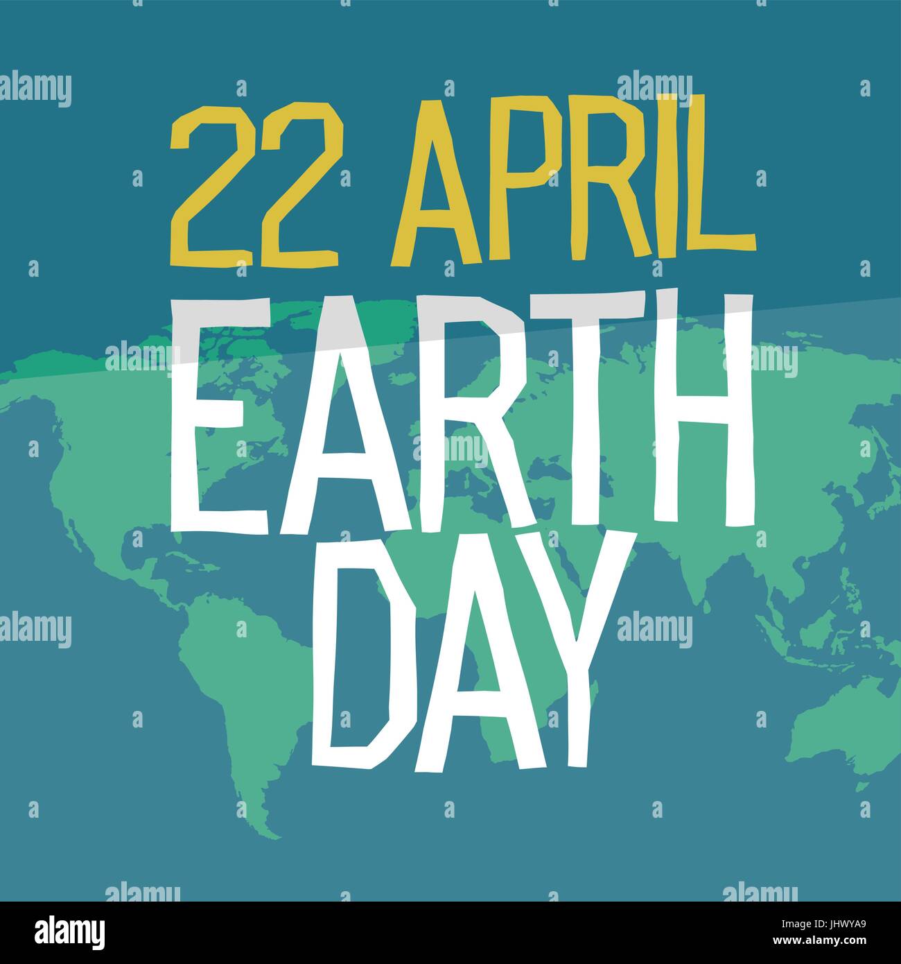 Earth day poster design in flat style. 22 April holiday card. Similar ...