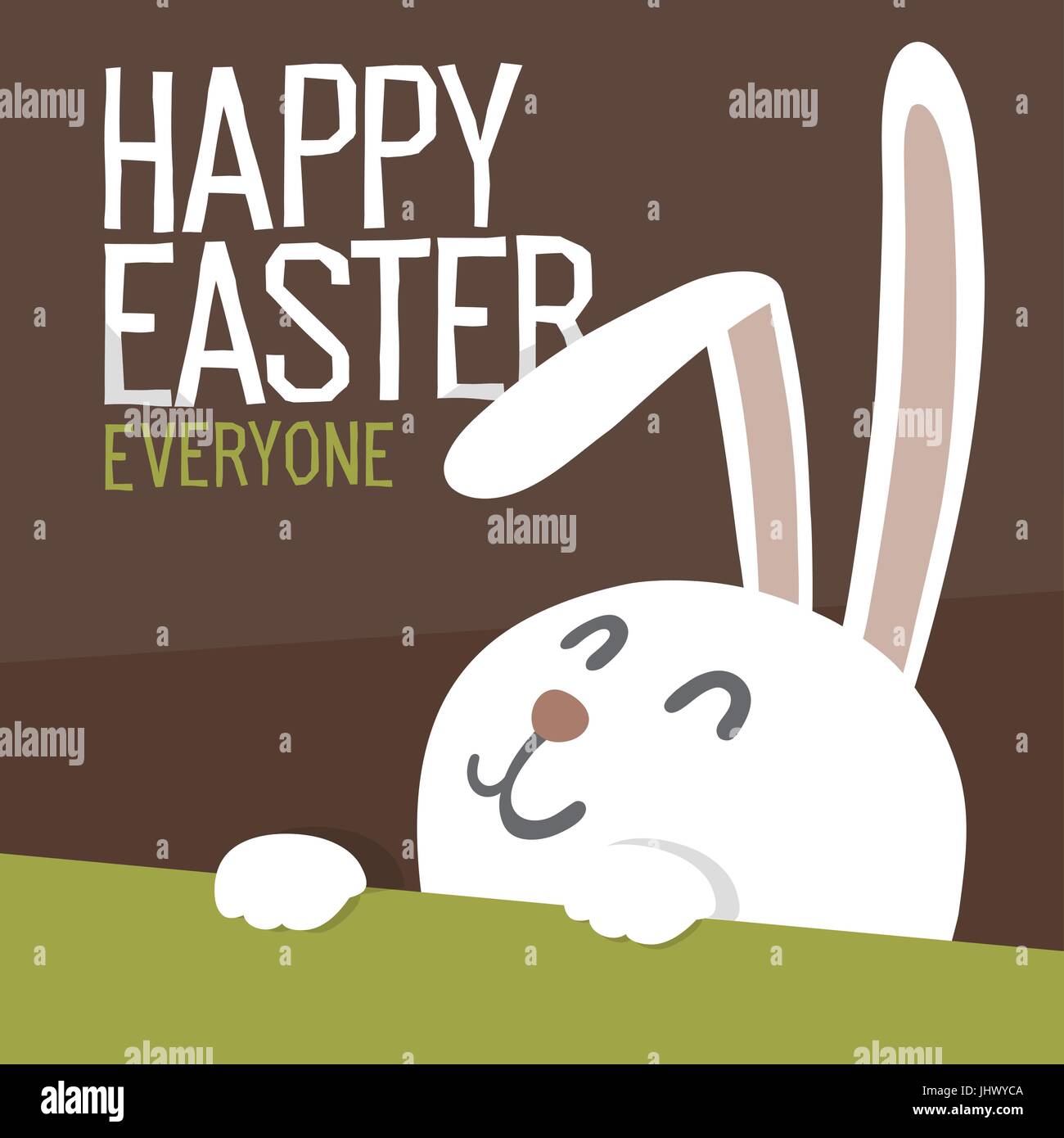 Happy Easter Everyone. Easter Bunny. Vector Illustration Stock Vector ...