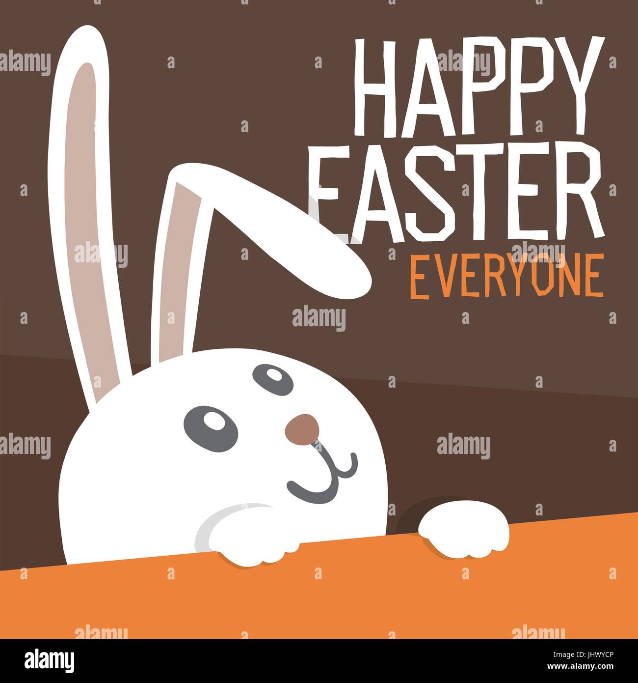 Happy Easter Everyone. Easter Bunny. Vector Illustration Stock Vector ...