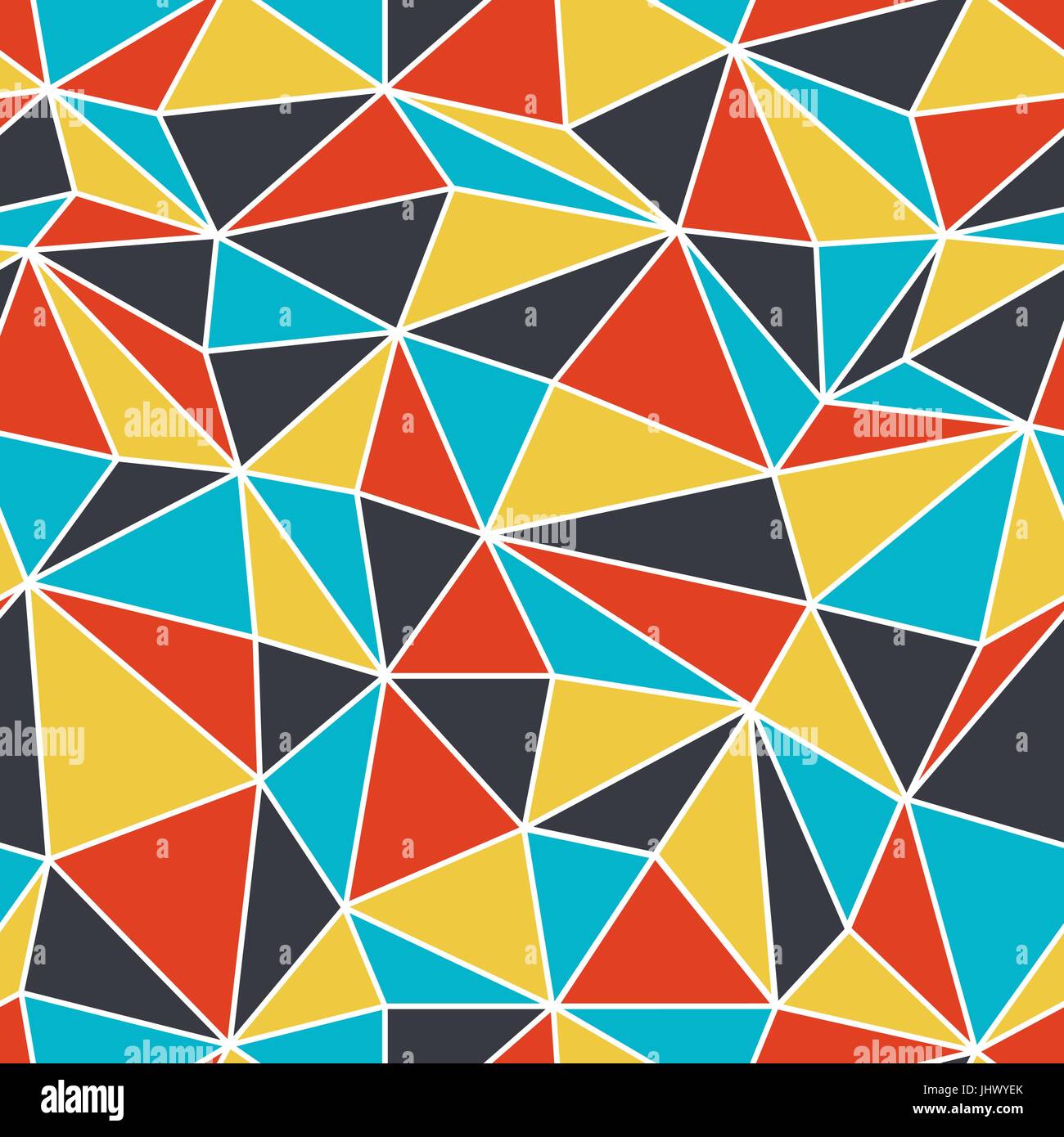 Geometric seamless pattern in retro style. Vintage background. Low poly seamless repeat pattern ...