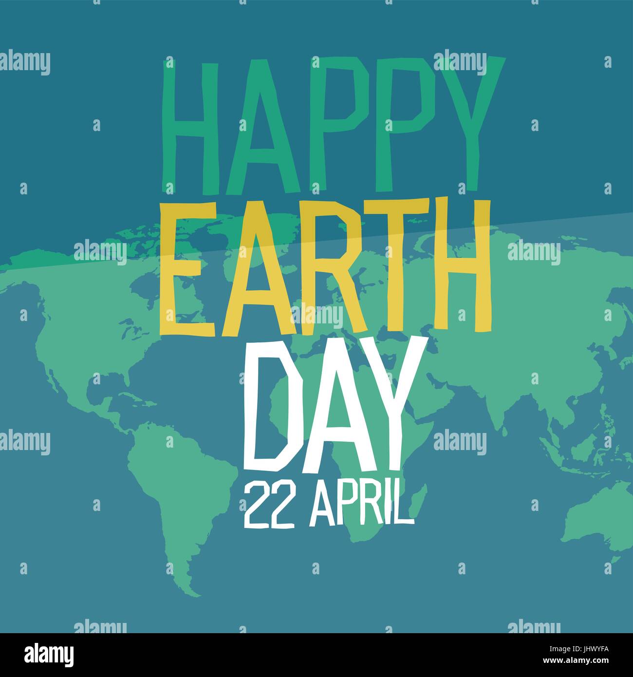 Earth day poster design in flat style. 22 April holiday card. Similar ...