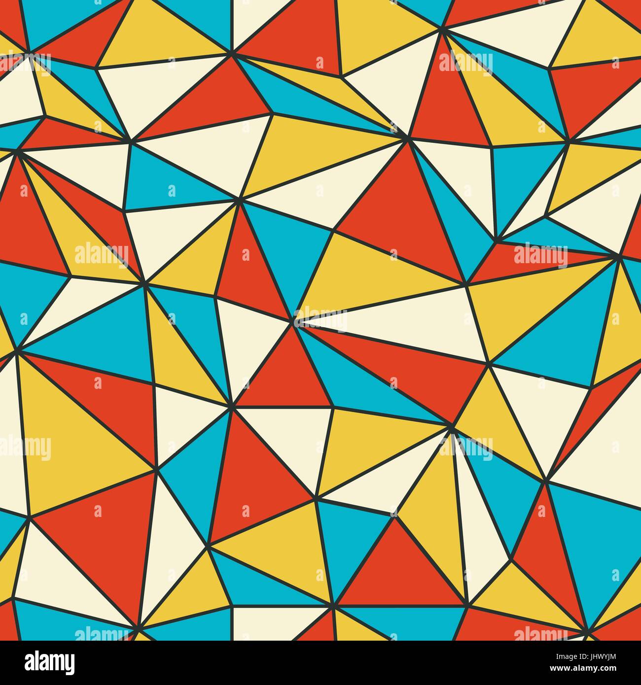 Geometric seamless pattern in retro style. Vintage background. Low poly seamless repeat pattern ...