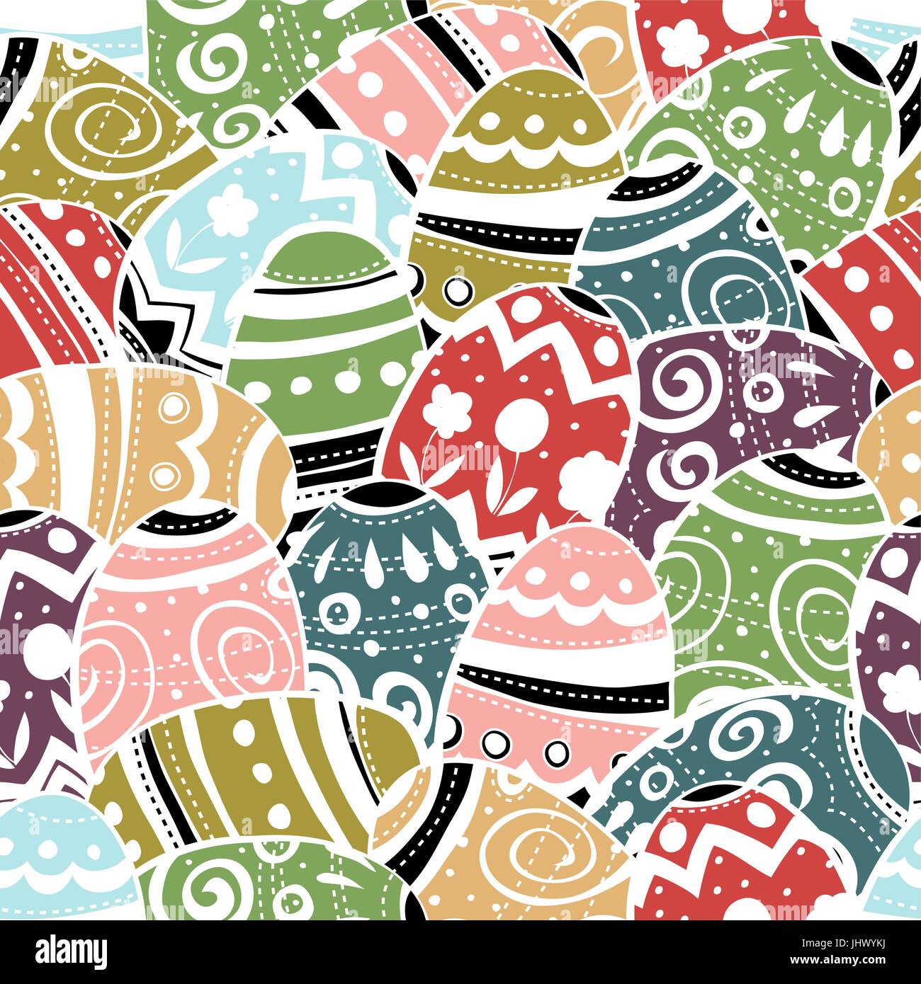 Seamless easter eggs pattern colorful background Stock Vector Image ...
