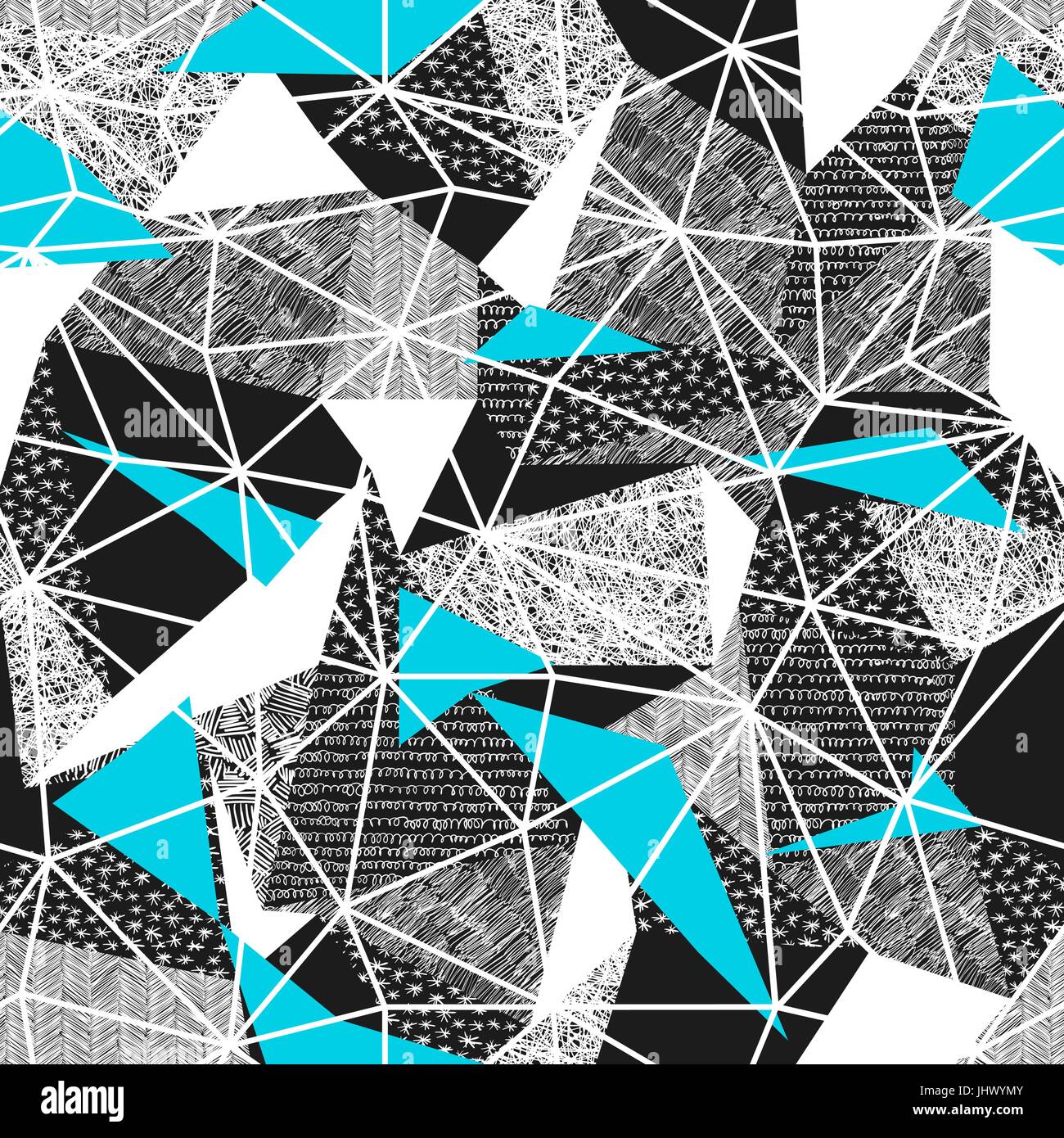 Geometric seamless pattern in retro style. Vintage background.Triangles ...