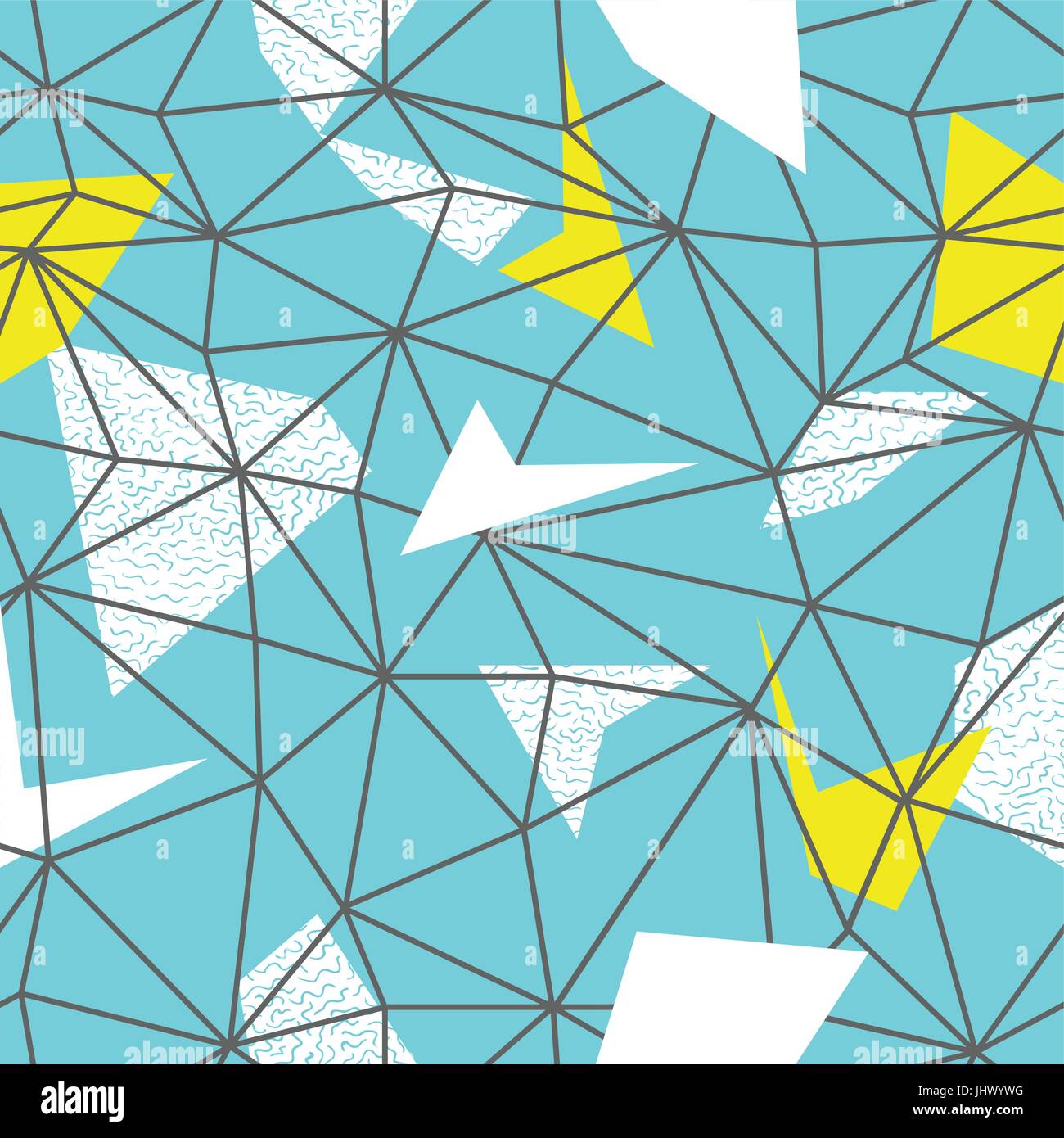 Triangles wire-frame seamless repeat pattern. Triangular facets ...