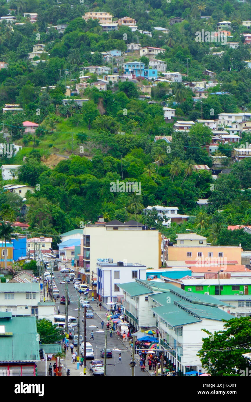 Castries capital town hi-res stock photography and images - Alamy