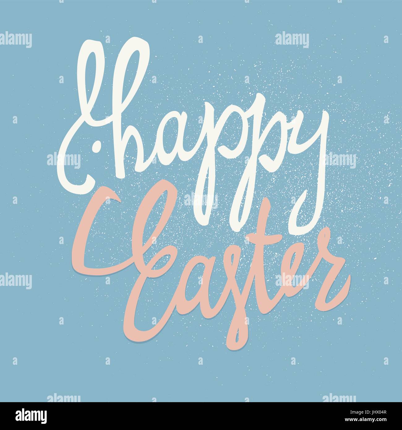 "Happy Easter" calligraphy with banny silhouette and texture effect ...