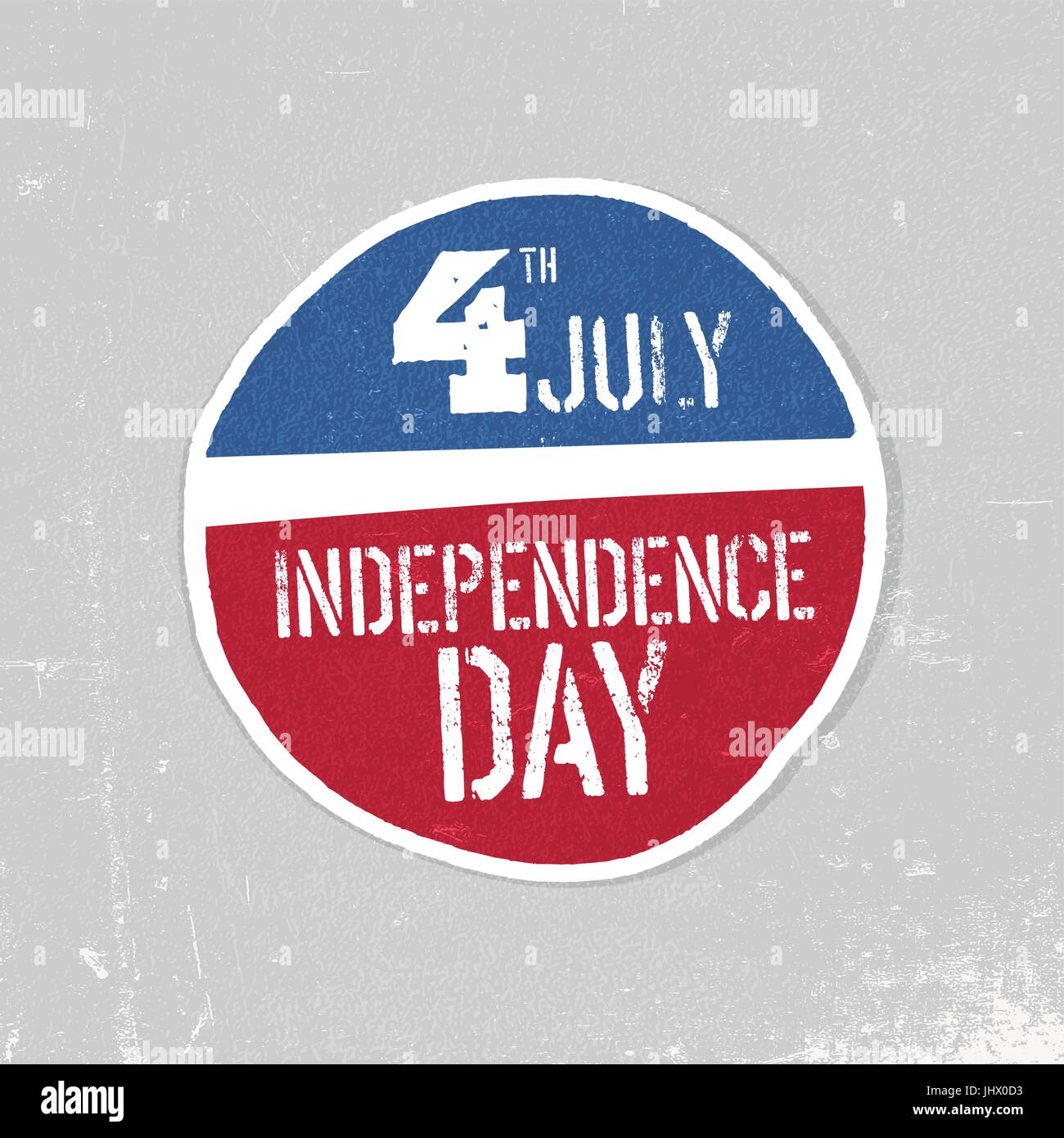 Independence day greeting badge. Patriotic design template. Grunge ...