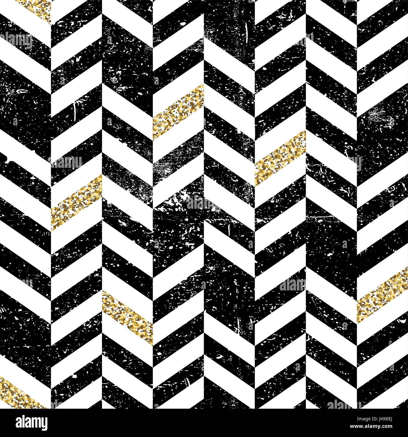 Seamless Chevron Pattern with Glittering Gold Elements Stock Vector ...