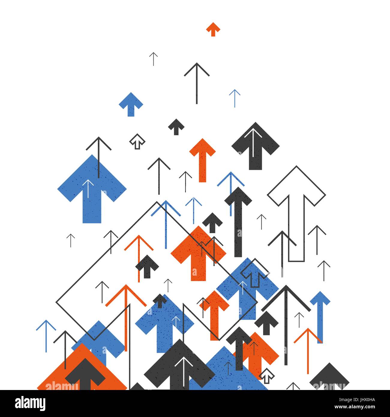 Abstract Success Concept. Growing arrows Illustration. Motion Up ...