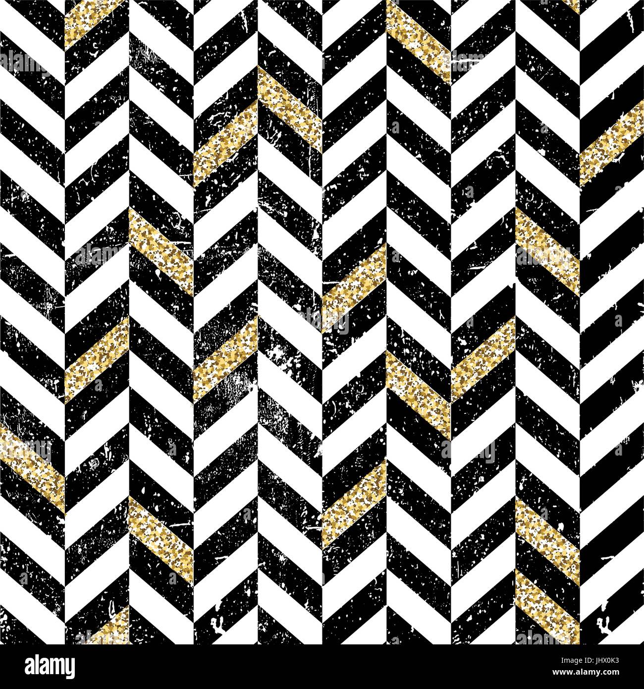 Black And Gold Chevron Pattern