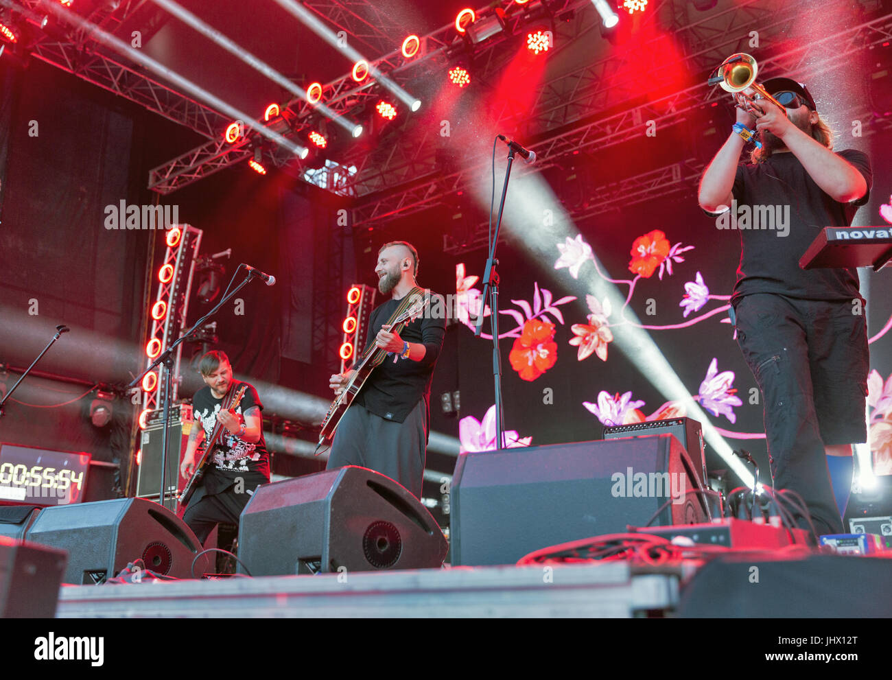 KIEV, UKRAINE - JUNE 28, 2017: Popular Ukrainian rock band Kozak System ...