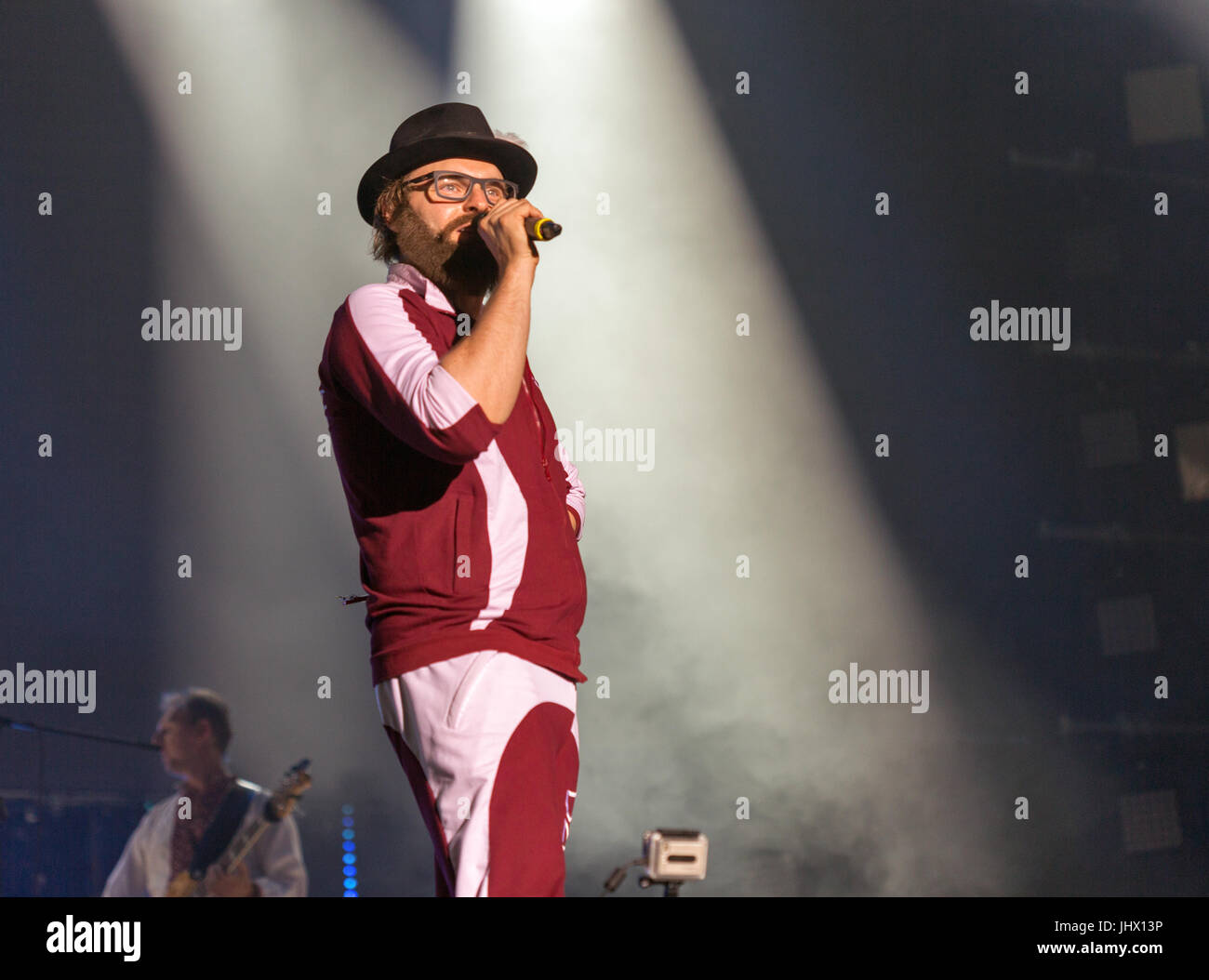 KIEV, UKRAINE - JUNE 28, 2017: Popular Ukrainian band DZIDZIO with a comedic bent to their music ...