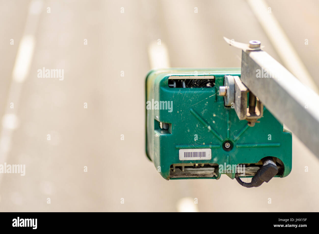Day view of average speed traffic camera over UK Motorway Stock Photo ...