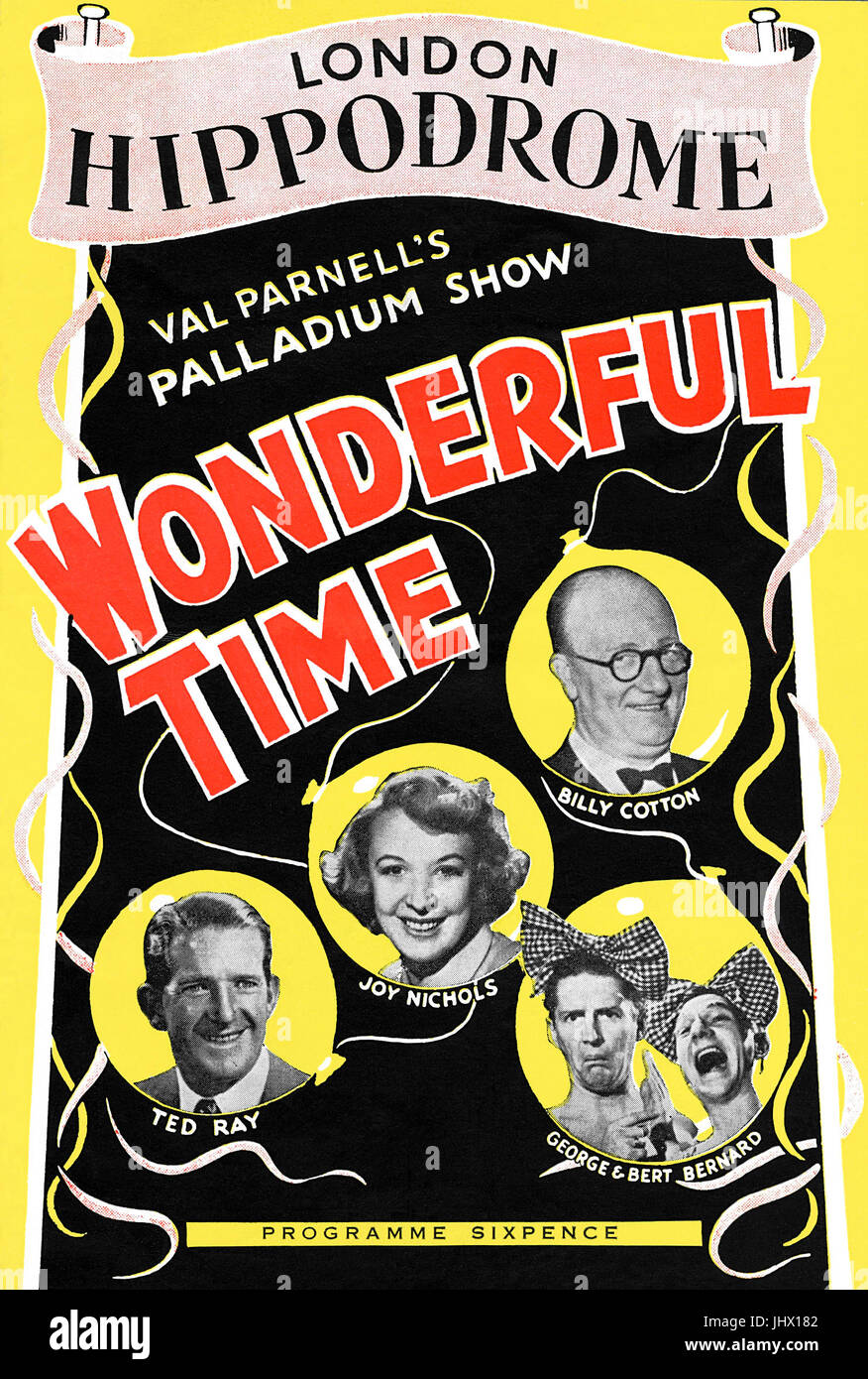Front cover of a programme from the London Hippodrome for the variety ...