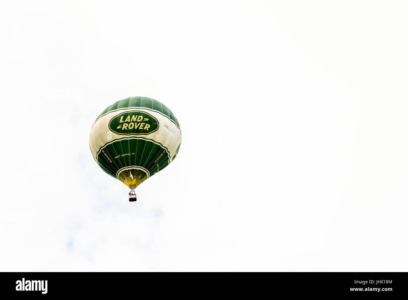 Racecourse, Northampton, England, UK - July 01: Hot-air balloon with ...