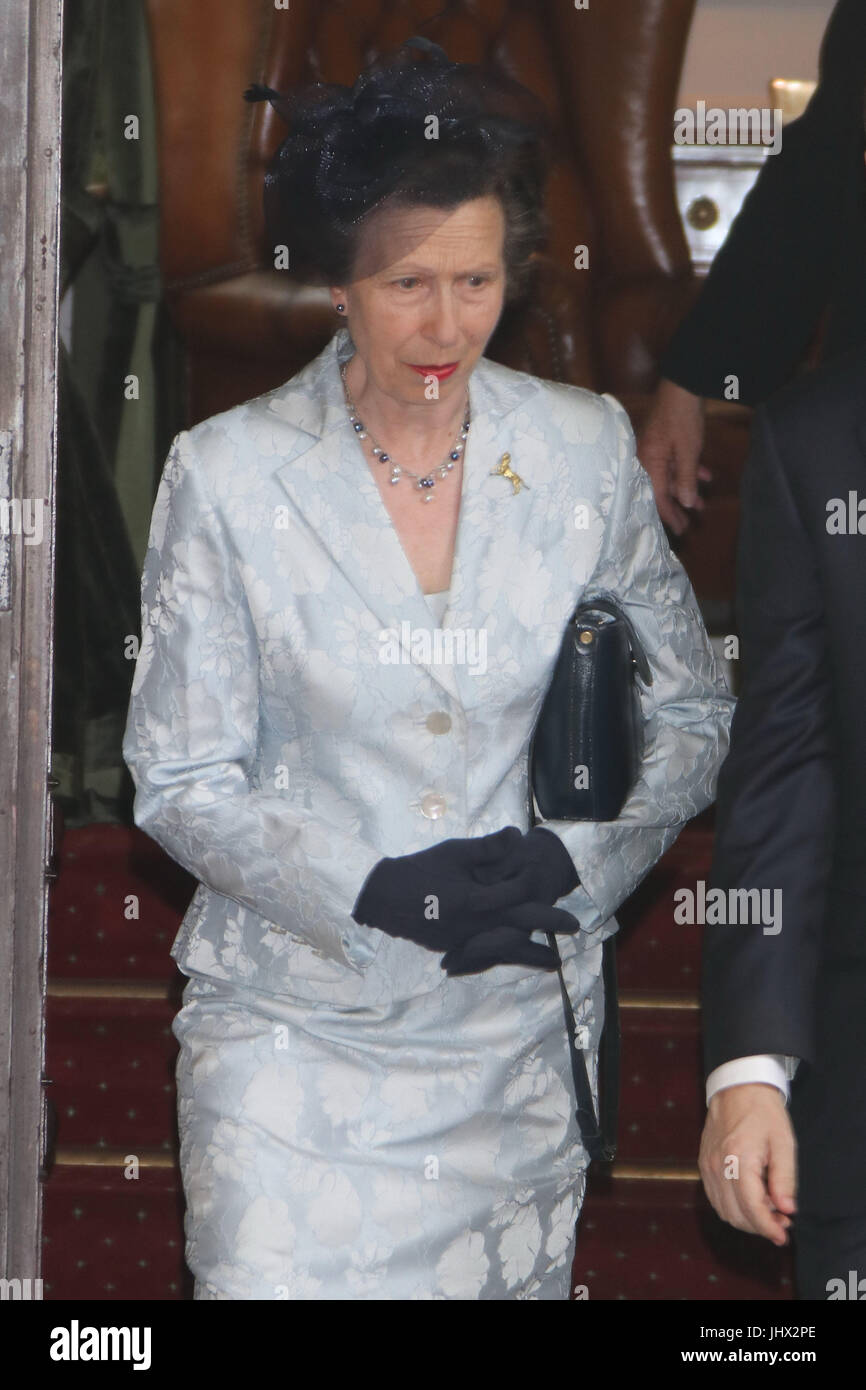 Princess Anne visiting Anglo German Club in Hamburg Featuring: HRH Anne ...
