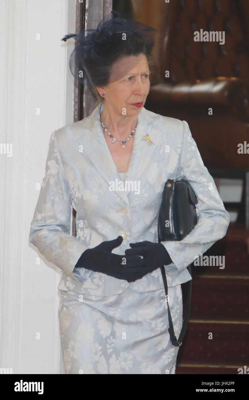 Princess Anne visiting Anglo German Club in Hamburg Featuring: HRH Anne ...